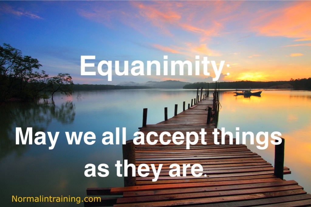 May We All Accept Things As They Are | Normal in Training
